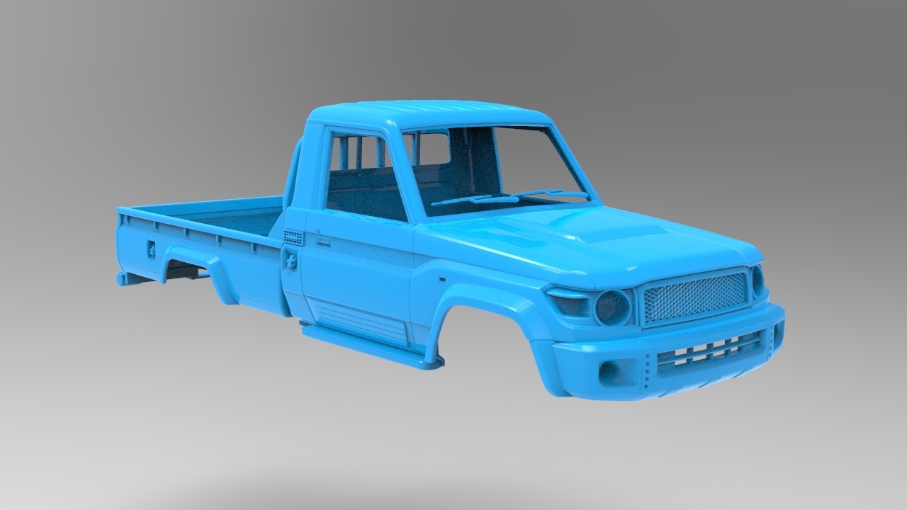 STL file Land Cruiser 70 pick-up 313mm wheelbase 3d model ready for ...