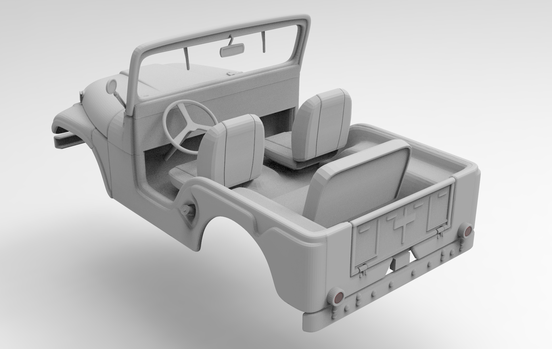 STL file JEEP CJ 5 275MM WHEELBASE STL 3D MODEL 🎨・3D printing idea to download・Cults
