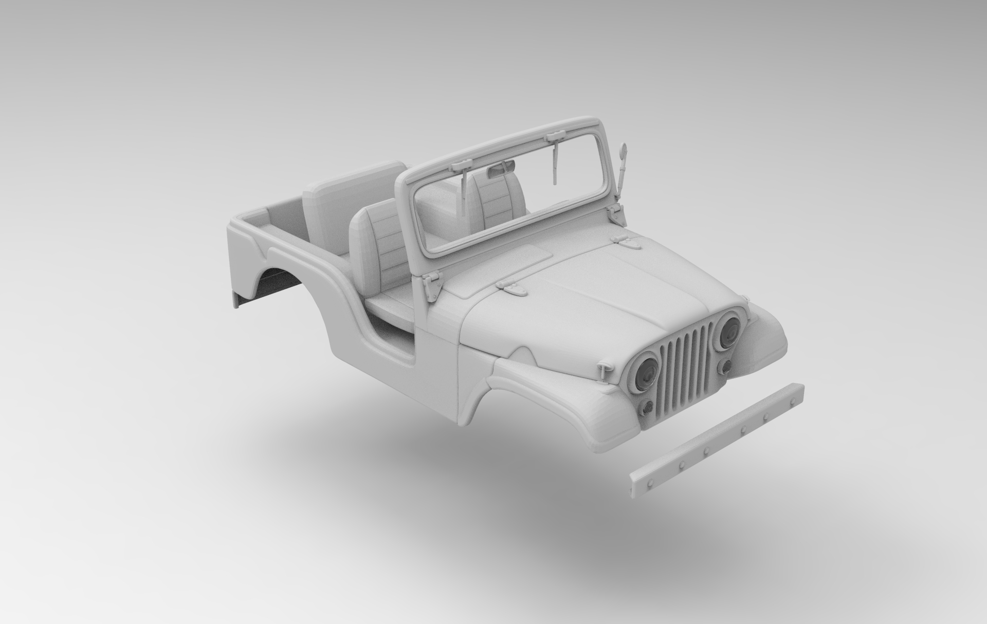STL file JEEP CJ 5 313mm wheelbase STL 3D model 🎨・3D printable model to ...