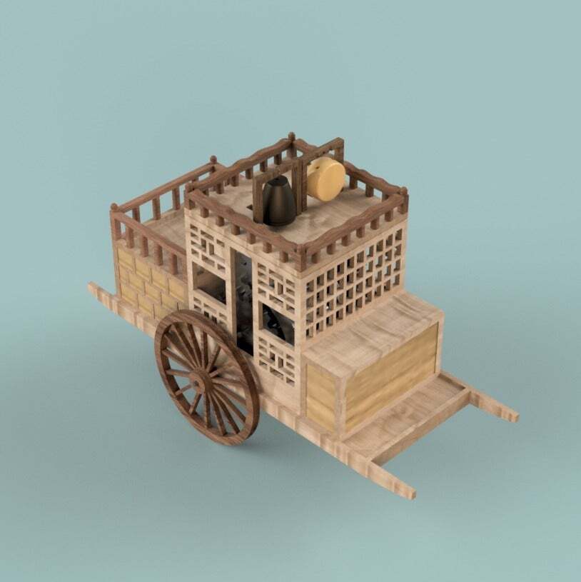 Download free STL file Korean traditional distance measuring carriage ...