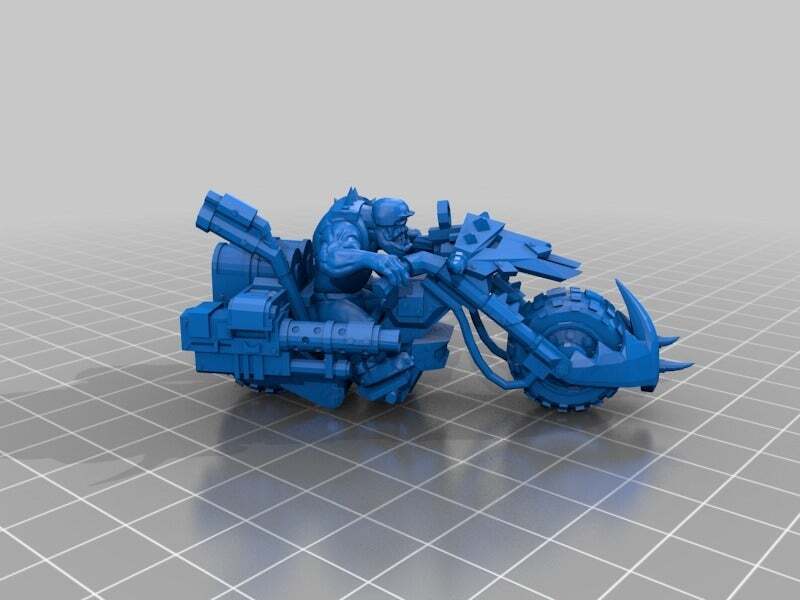 Free STL file Ork biker of war ⚔・3D printing template to download・Cults