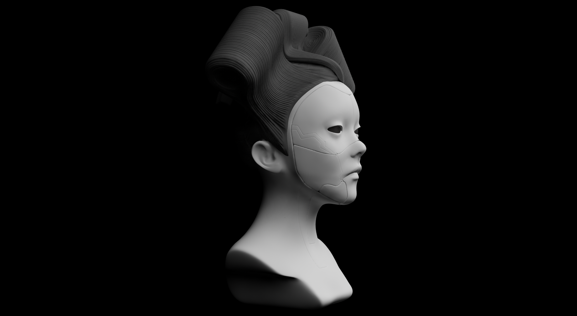 STL file ghost in the shell - geisha - complete edition 👻・3D printing ...