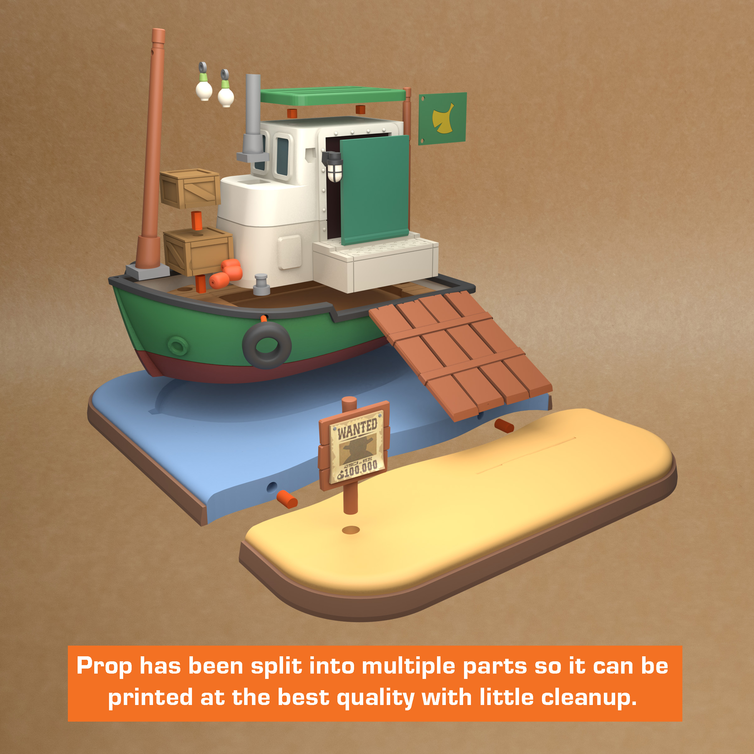 Archivo STL Animal Crossing Redd Treasure Trawler 3D Model - Amiibo ...