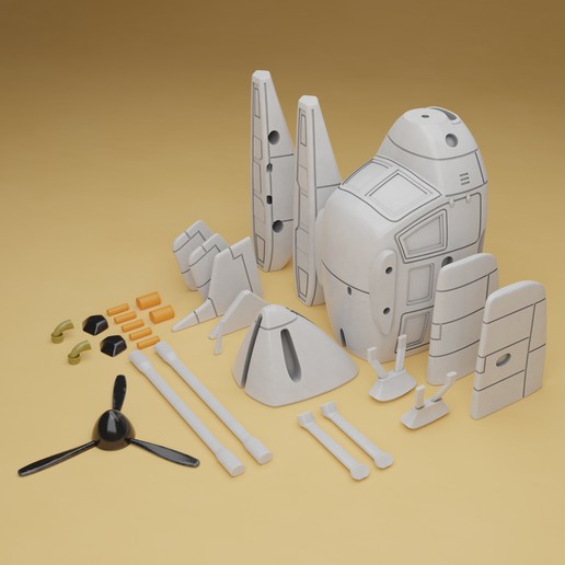 Download STL file ACNH DAL Plane - Scaled to Animal Crossing Amiibo ...