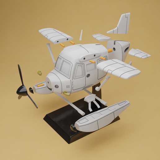 Download STL file ACNH DAL Plane - Scaled to Animal Crossing Amiibo ...