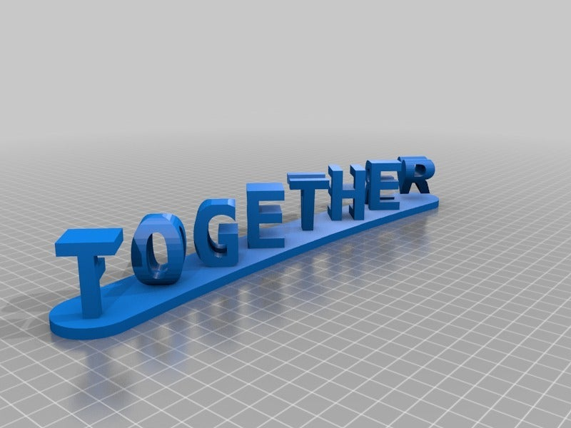 Free STL file TOGETHER FOREVER DUAL WORD・3D printing model to download ...