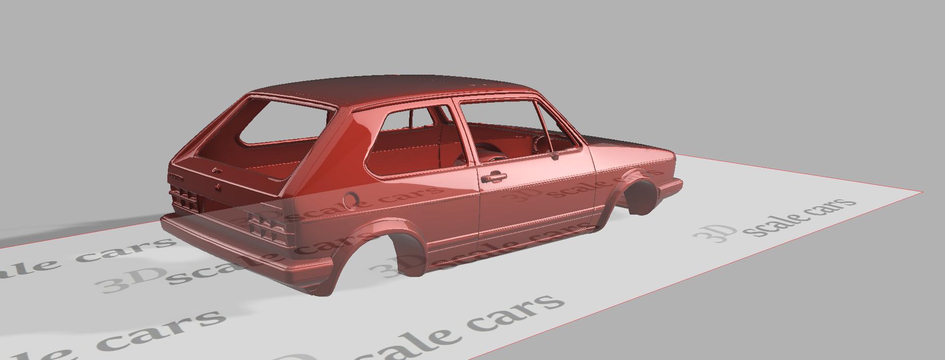 STL file 1/10 scale vw golf RC body・3D printing model to download・Cults
