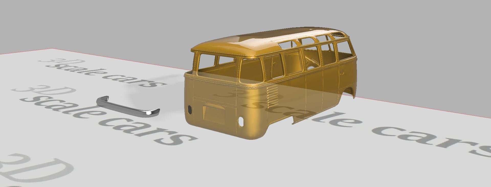 STL file 1/8 scale vw samba・3D printing model to download・Cults