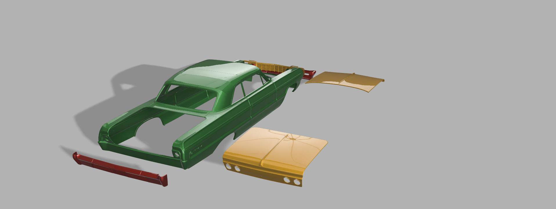 STL file 1/12 scale chevy impala 1964・Template to download and 3D print ...