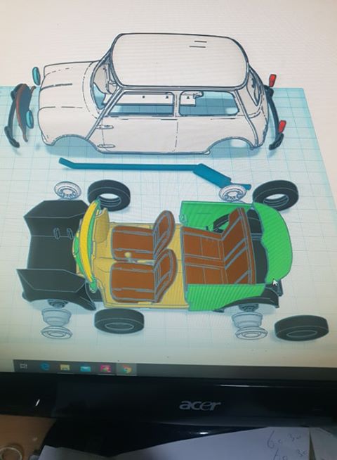 Файл STL 1/24 scale classic mini mk1・Дизайн 3D-печати для загрузки3D・Cults
