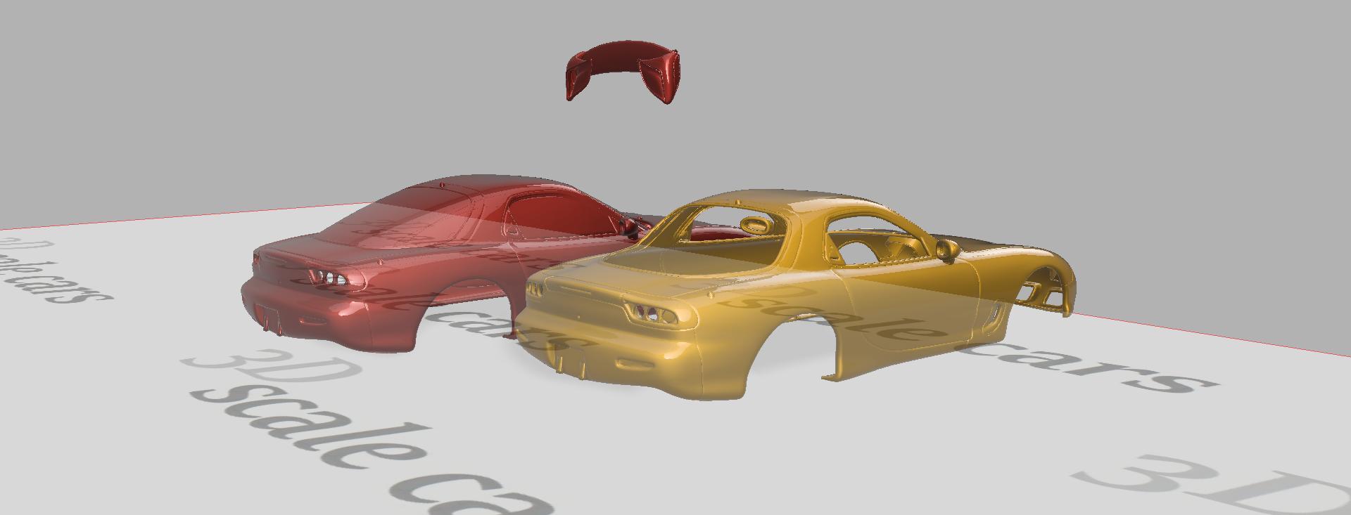 STL file 1/10 scale mazda rx7 rc body・3D print design to download・Cults