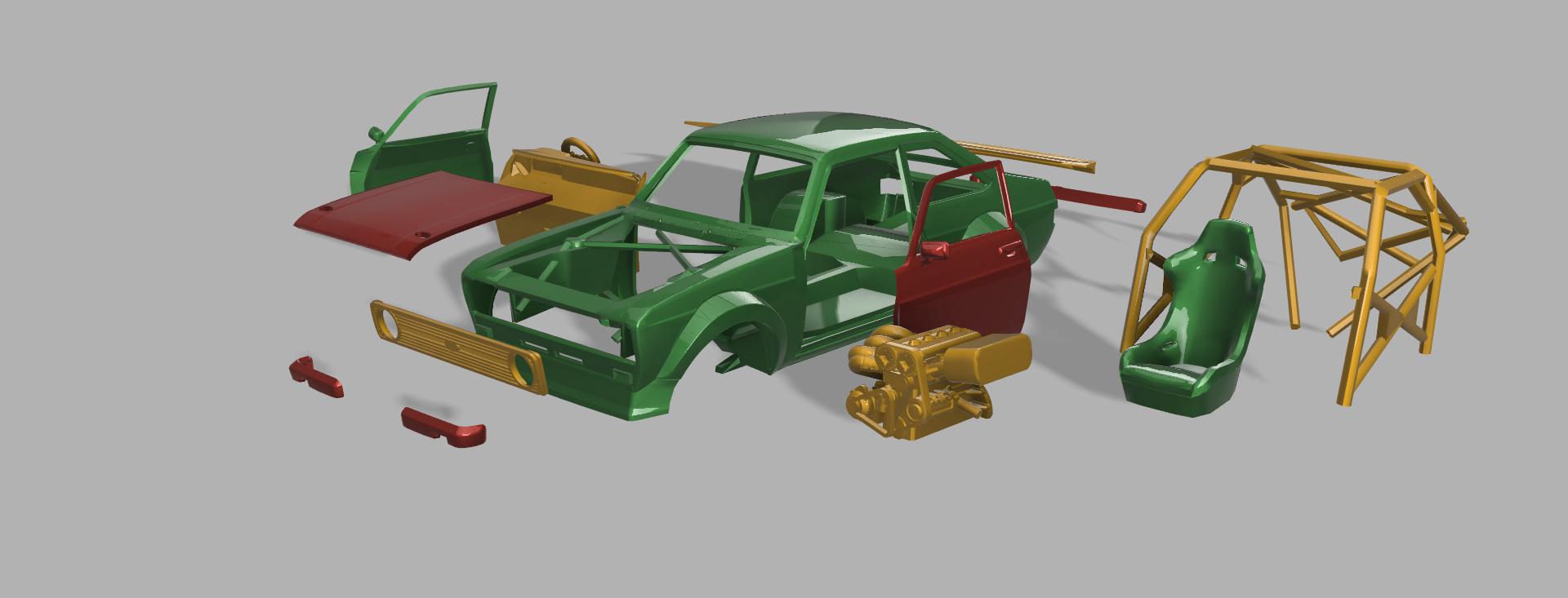 STL file 1/12 scale ford escort mk2 group 4 rally car 🚙・3D printable ...