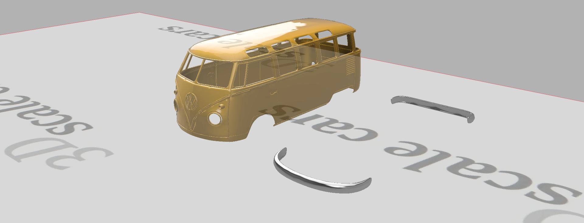 STL file 1/8 scale vw samba・3D printing model to download・Cults