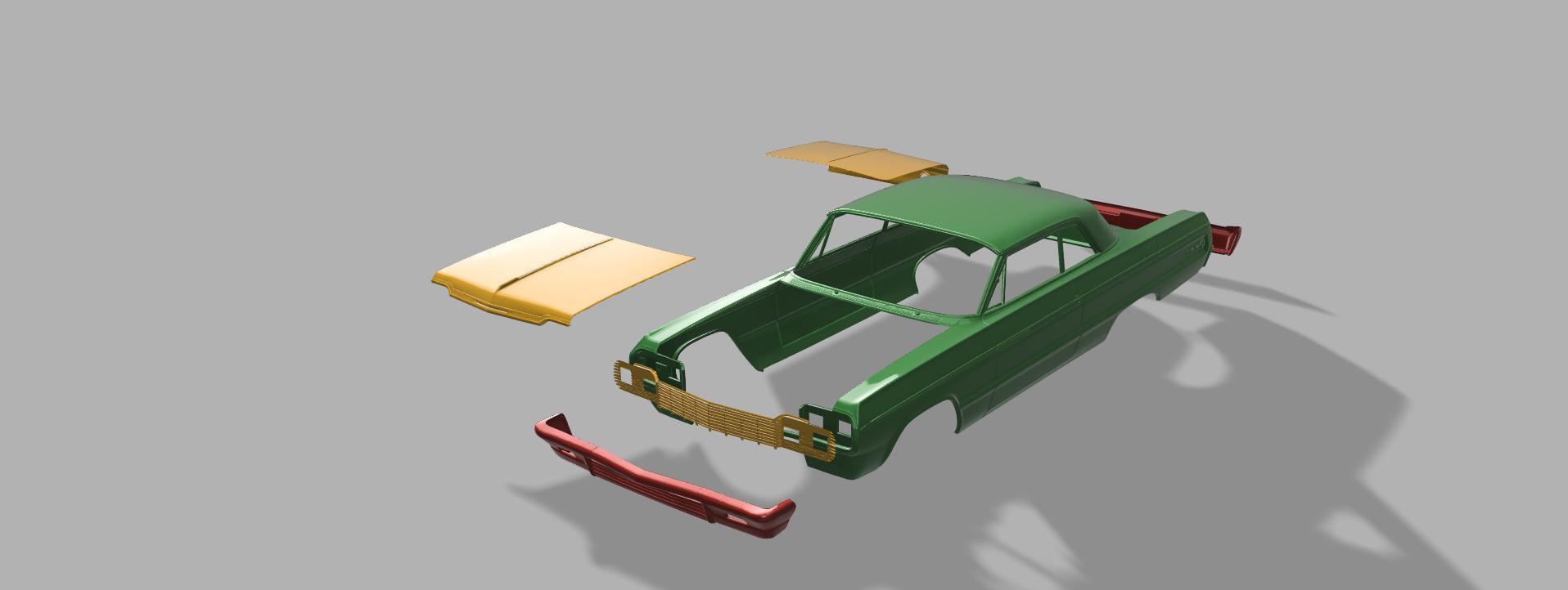 STL file 1/12 scale chevy impala 1964・Template to download and 3D print ...