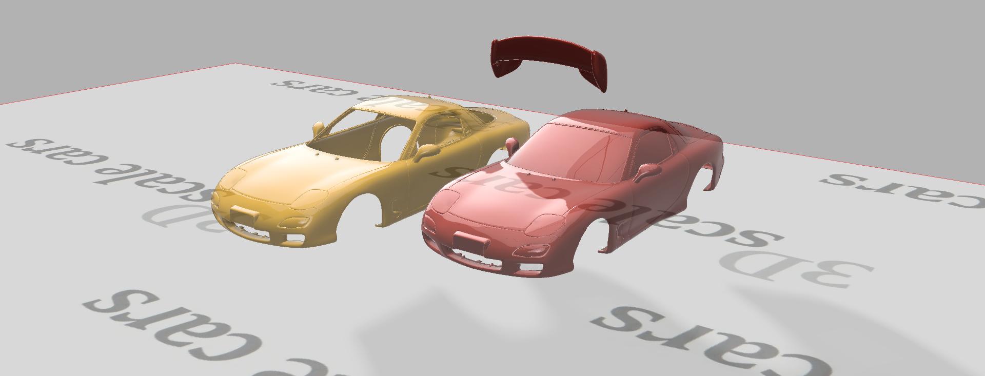 STL file 1/10 scale mazda rx7 rc body・3D print design to download・Cults