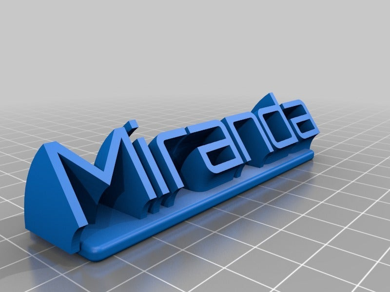Free STL file Customized Miranda Name Plate remix 🏢・3D printable design ...