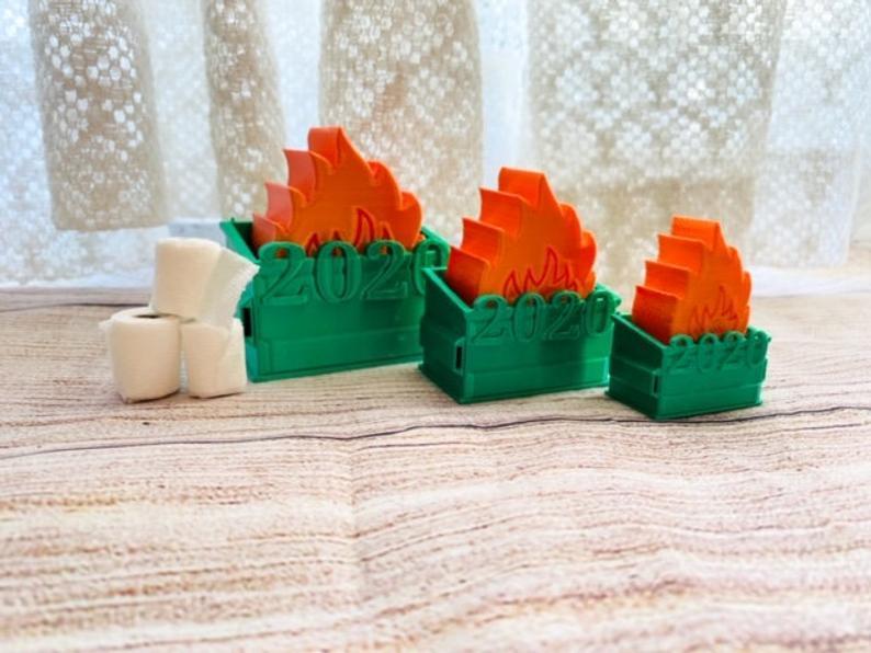 STL file 2020 Dumpster Fire Key Chain and Ornament 🔥・3D printing model ...