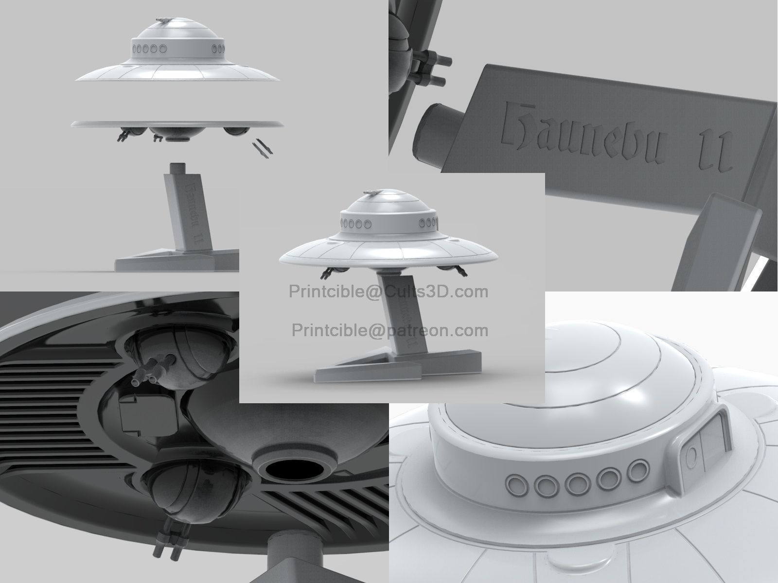 STL file Haunebu 2 🛸・3D printable model to download・Cults