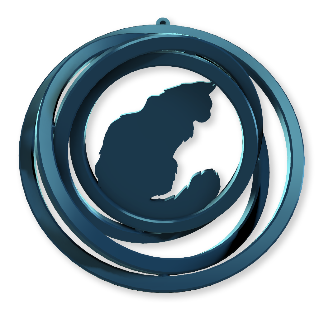 STL file Christmas tree ornament - Cat - 3D gyroscope・3D print design ...