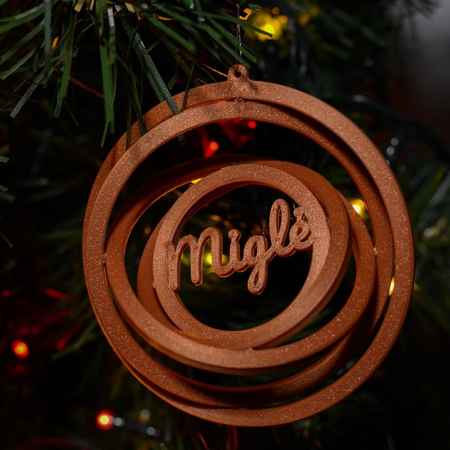 STL file Christmas tree toy - Personalized name - 3D gyroscope 🎄・Model ...