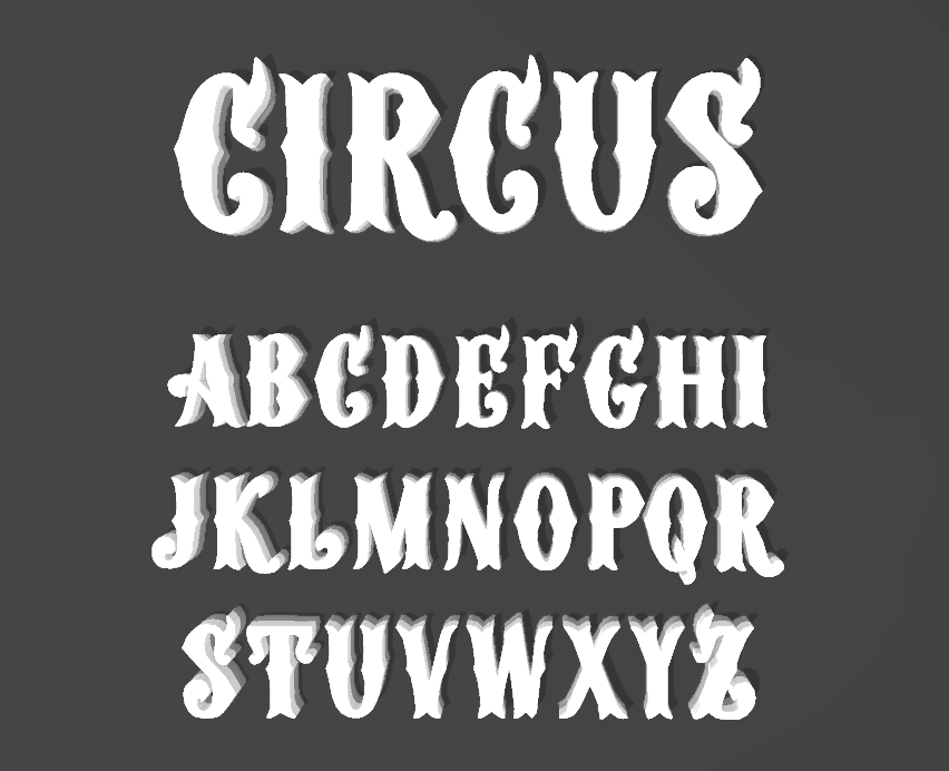 Circus Font Alphabet