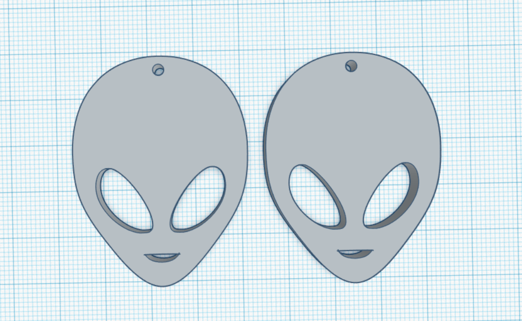 Free STL file ALIEN EARRINGS・3D print design to download・Cults