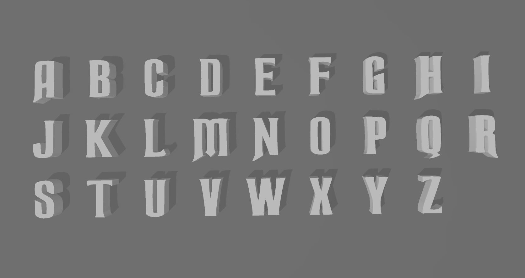 Free STL file CASTLE LETTERS 🏰・3D printer model to download・Cults