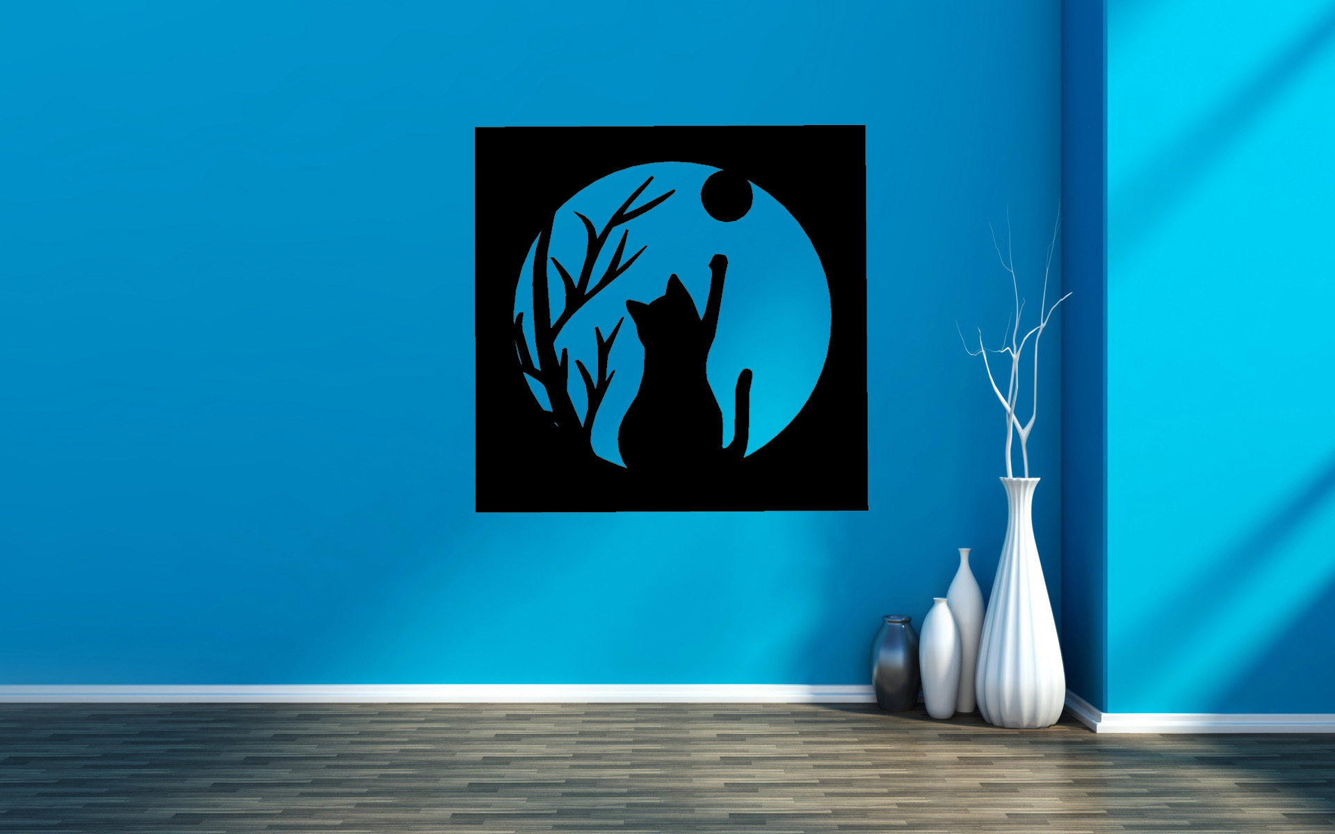 Free STL file CAT AND MOON・3D printing template to download・Cults