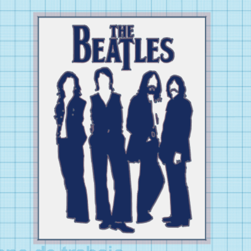 Download 3D print files BEATLES 3D PICTURE FRAME ・ Cults