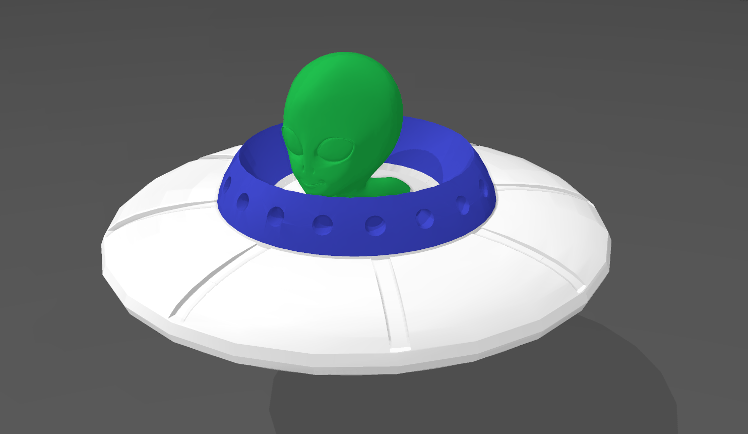 Free STL file ALIEN ON UFO 👽・Design to download and 3D print・Cults