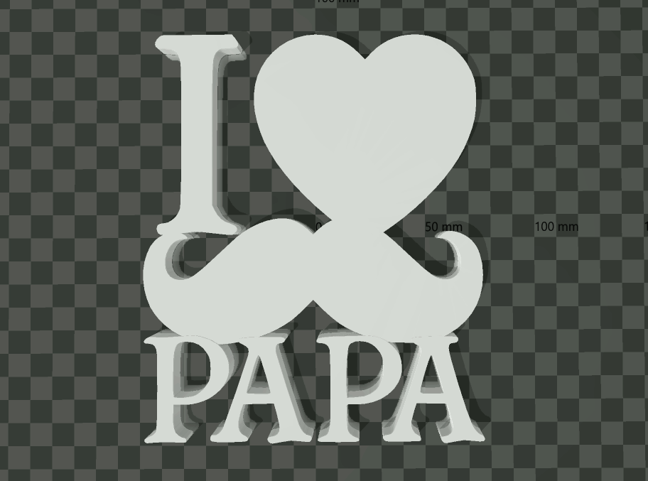 Archivo STL gratis YO AMO MI PAPA・Objeto para impresora 3D para ...
