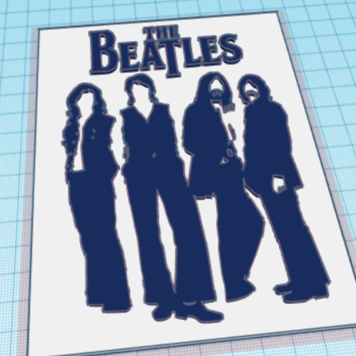 Download 3D print files BEATLES 3D PICTURE FRAME ・ Cults