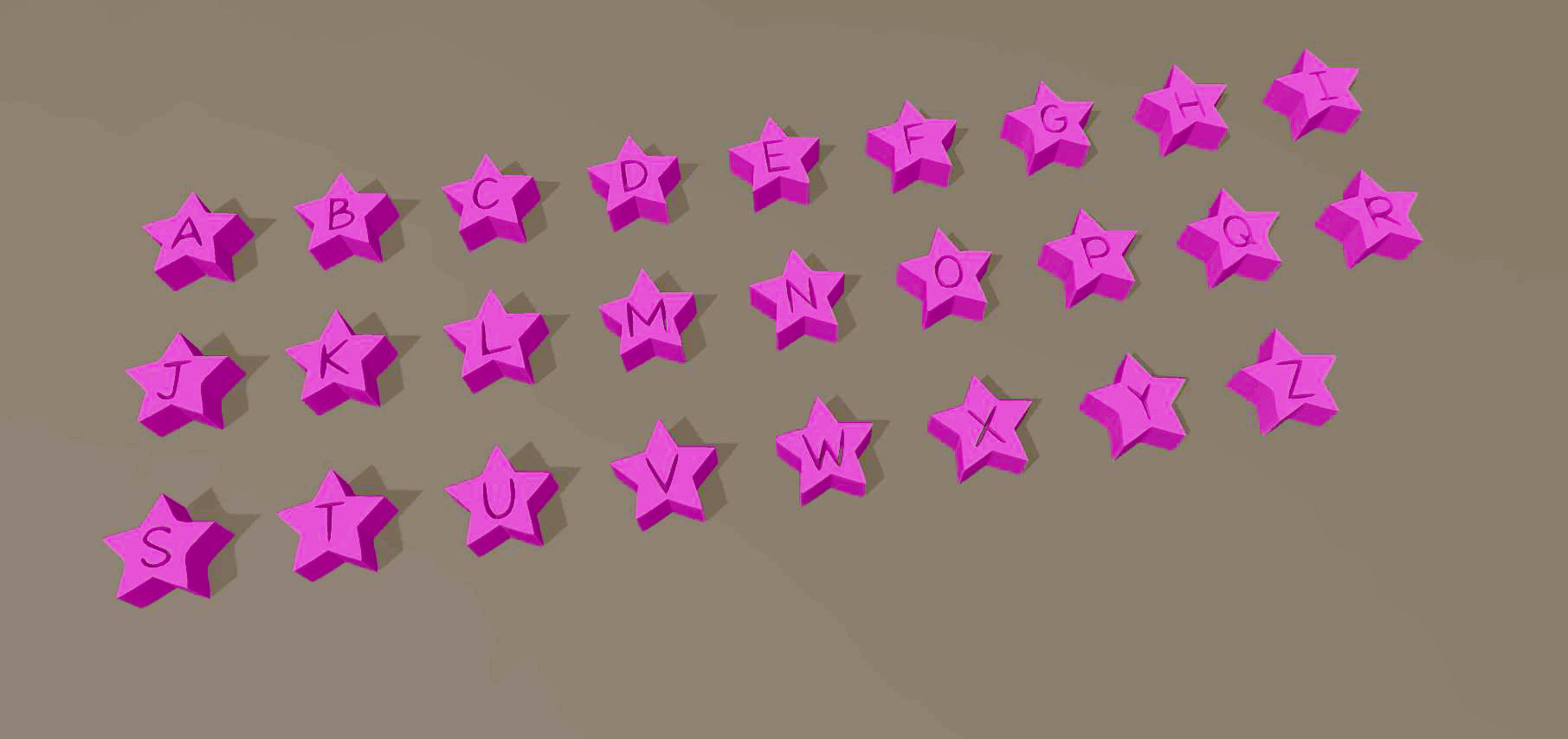 Descargar archivo STL LETRAS STAR • Diseño para la impresora 3D ・ Cults