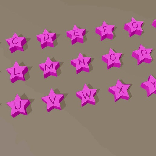 Descargar archivo STL LETRAS STAR • Diseño para la impresora 3D ・ Cults