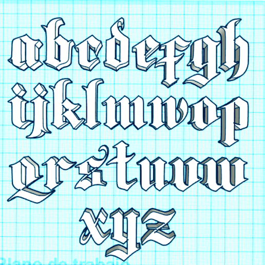 Descargar archivo STL LETRAS 4 • Objeto para imprimir en 3D ・ Cults