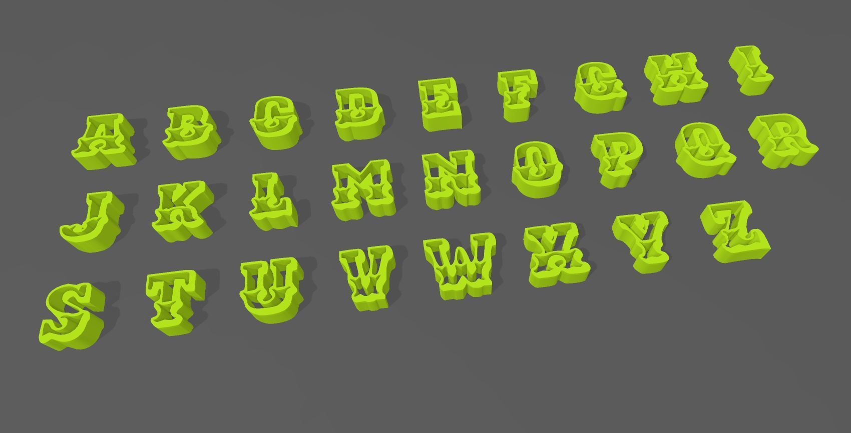 Free STL file WEST LETTERS 👽・3D print design to download・Cults