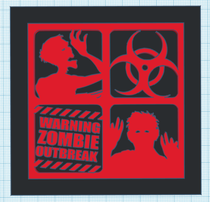 Free STL file ZOMBIE PICTURE 3D 🧟・3D printer design to download・Cults