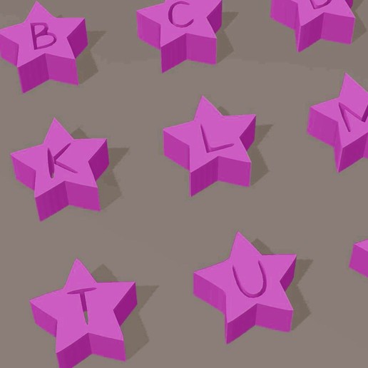 Descargar archivo STL LETRAS STAR • Diseño para la impresora 3D ・ Cults