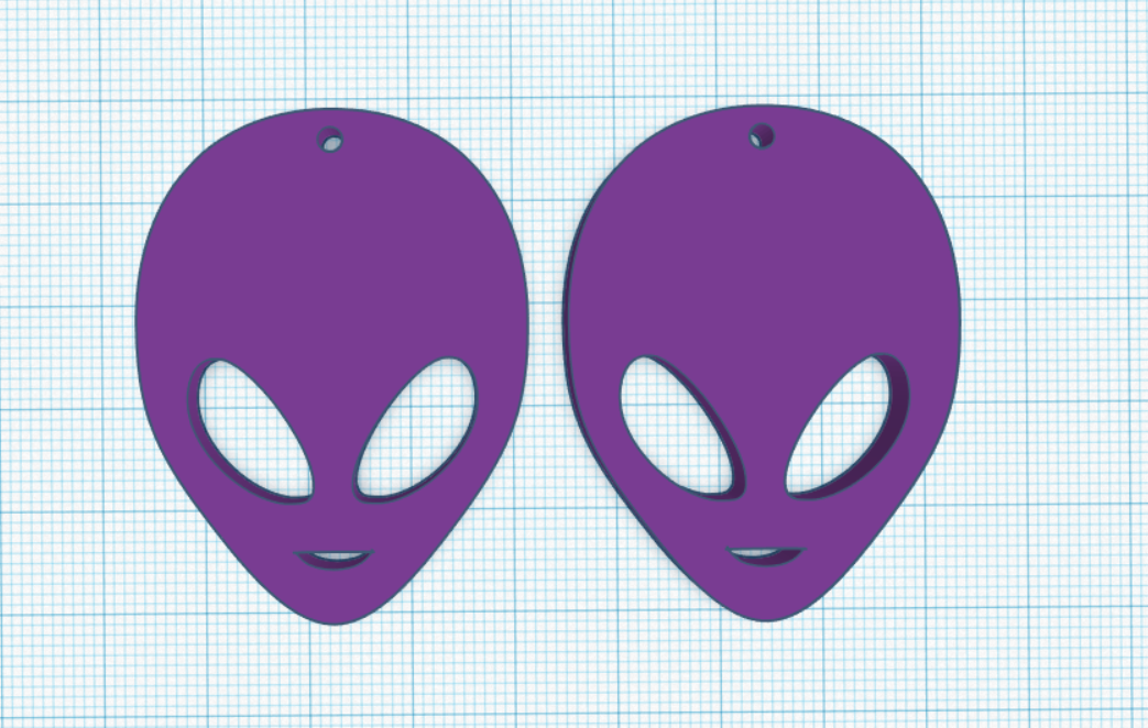 Free STL file ALIEN EARRINGS・3D print design to download・Cults