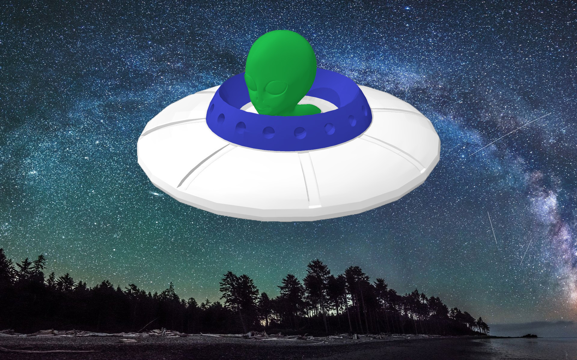 Free STL file ALIEN ON UFO 👽・Design to download and 3D print・Cults