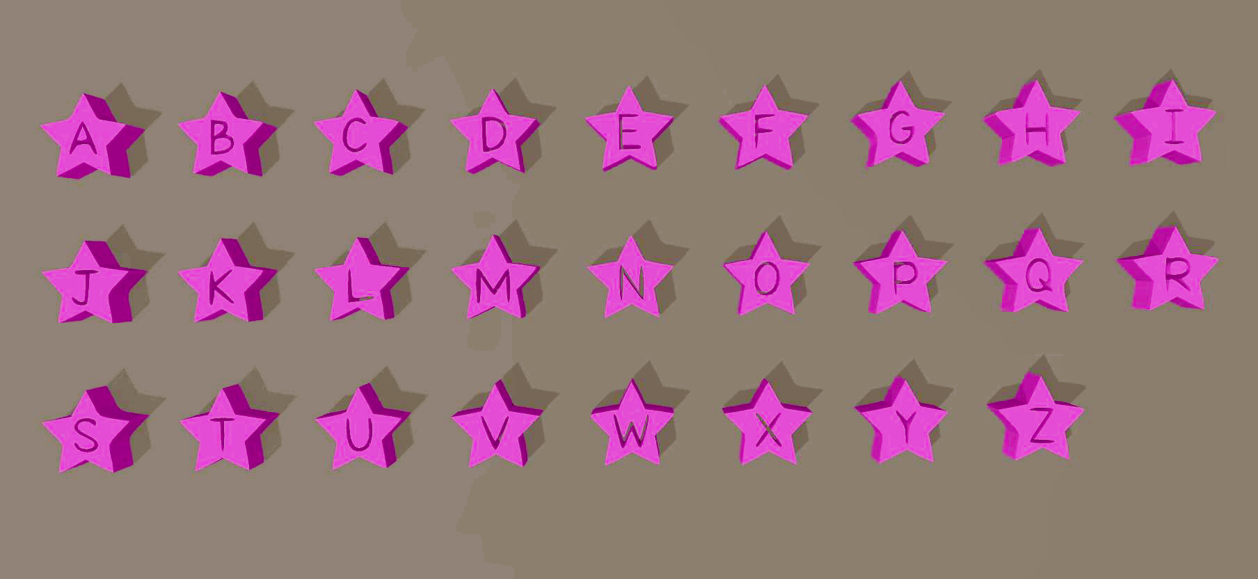 Descargar archivo STL LETRAS STAR • Diseño para la impresora 3D ・ Cults