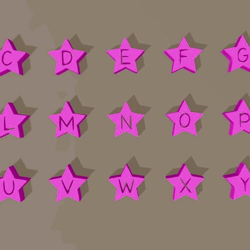 Descargar archivo STL LETRAS STAR • Diseño para la impresora 3D ・ Cults