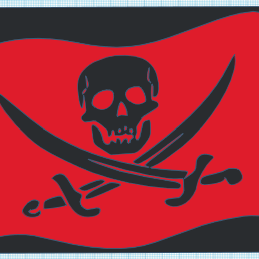 Download STL file PIRATE FLAG • 3D printing design ・ Cults