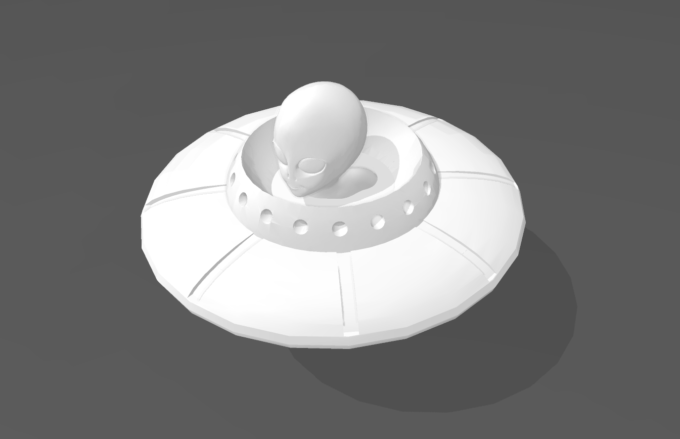 Free STL file ALIEN ON UFO 👽・Design to download and 3D print・Cults