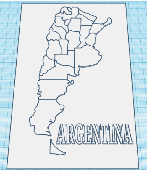 Argentina Map Coloring Page