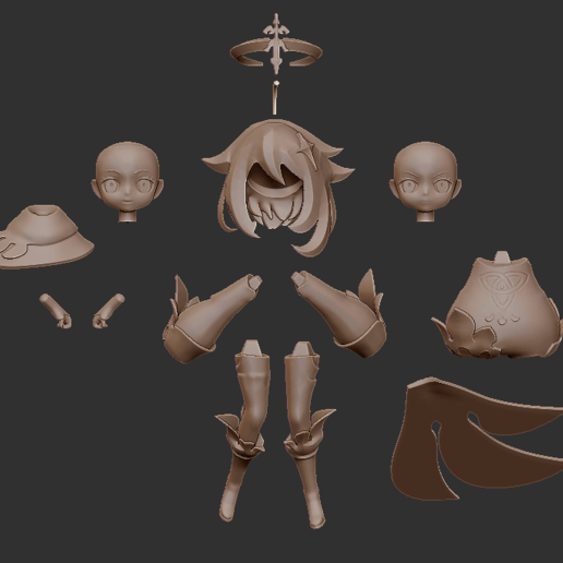 Download STL file Paimon Genshin Impact 3D print model • Object to 3D ...
