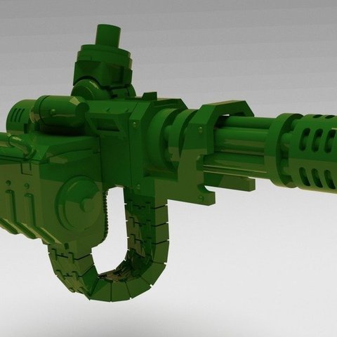 Download free STL file Chaingun, more pew-pew for you-you • Object to ...