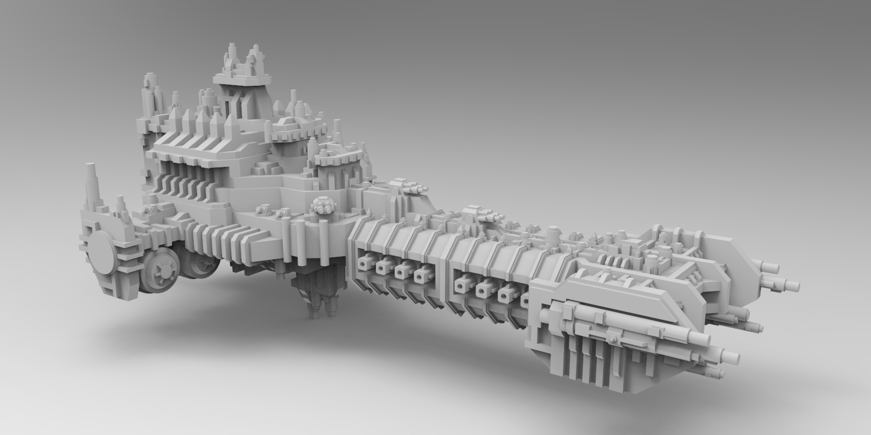 Free STL file Astartes Battle Barge 🚀・3D printer design to download・Cults