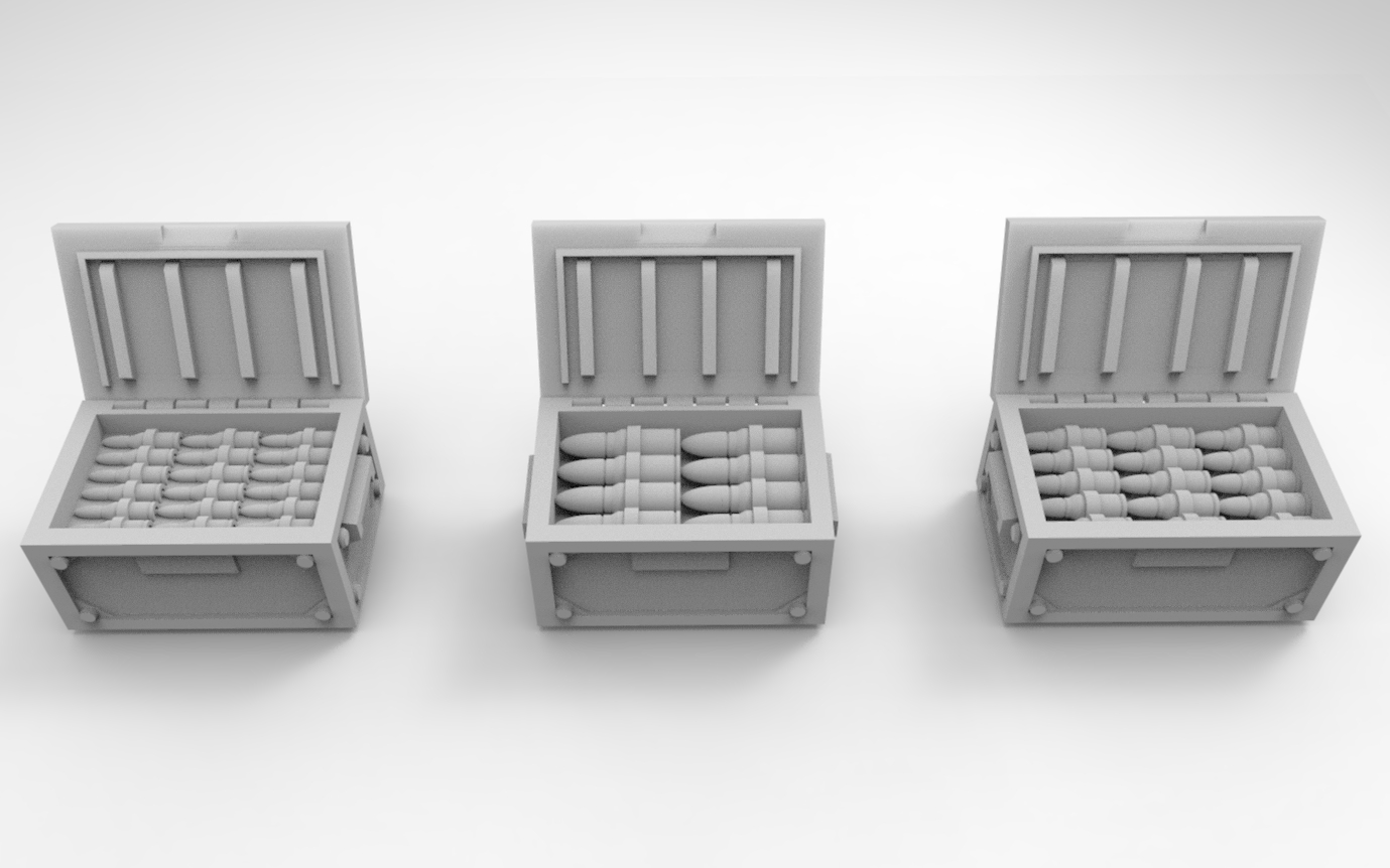 Free STL file Heavy Machine Gun Ammunition Crates 🔫・Model to download ...