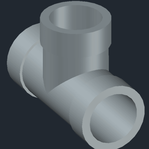 Download STL file Tee pipe • 3D printable design ・ Cults